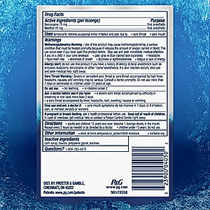 Vicks VapoCool Sore Throat Lozenge Relieves Painful Sore Throat and Mouth, Winterfrost, 16 Count(Pack of 1)