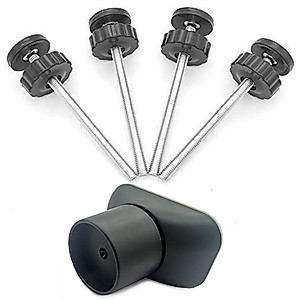 Baby Gate VMAISI Extender Extension - 4 Pack Gate Threaded Spindle Rods Replacement Parts Bundle with Wall Protector for Pressure Mounted Safety Gates for Pet & Dog