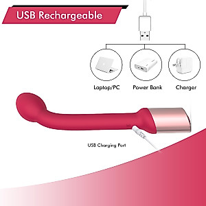 Portable High Frequency Deep Vibrating Massager Electric Rechargeable Handheld Vibrators with 10 Vibration Pleasure Personal Massage for Body Women Female Gifts (Red)