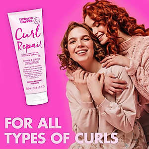 Umberto Giannini Curl Repair Shampoo, Vegan & Cruelty Free Repair & Growth Formula with Seaweed, Wheat Bran & Caffeine, 250 ml