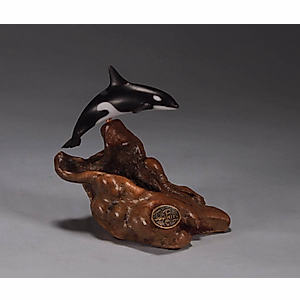 Orca Sculpture by John Perry Small Down-tail version 4 inches tall.