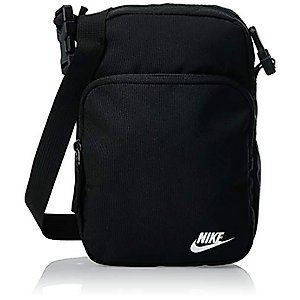 Nike Heritage Small Items 2.0 Tote Bag, Black/Black/(White), One Size