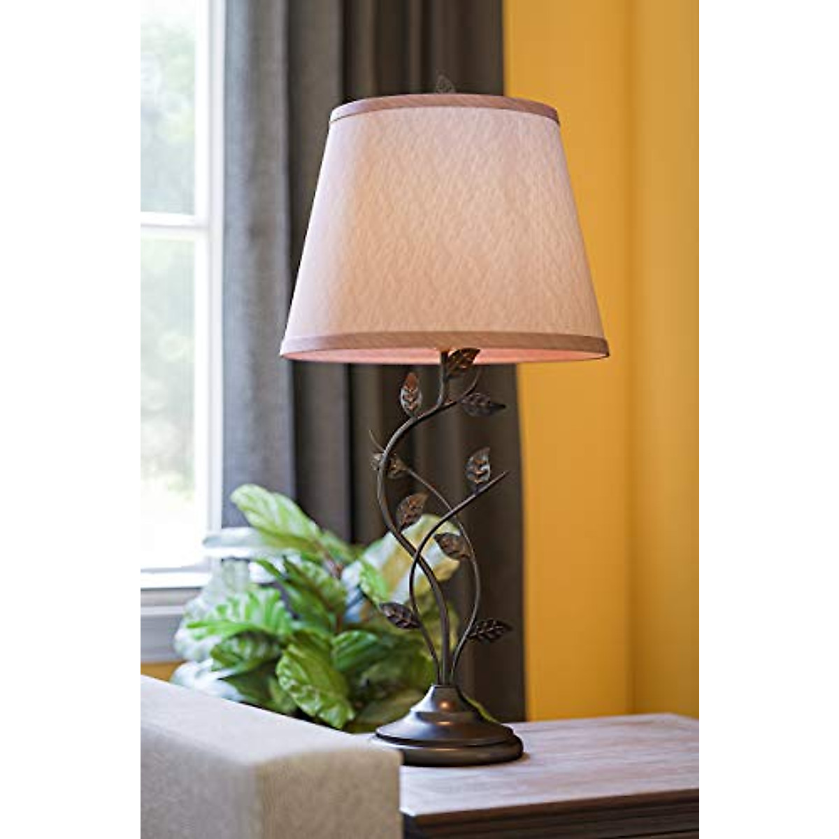 Kenroy Home 32239ORB Ashlen Table Lamp with Oil Rubbed Bronze Finish, Rustic Style, 31" Height, 15" Width, 15" Depth