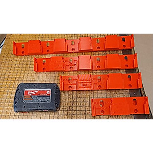 Made by Mitchell M18 3 Slot Battery Rack for Milwaukee Wall Mount Holder Latching Storage Rack M18 Packs. USA PN M18x3-WR
