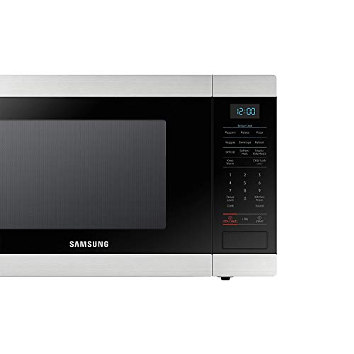SAMSUNG Countertop Microwave Oven with 1.9 Cu. Ft. Capacity - Smart Sensor, Easy to Clean Interior, 950 Watts of Power, Auto Defrost, Child Safety Lock - Stainless Steel - MS19N7000AS/AA