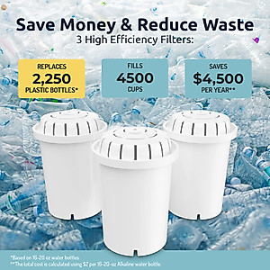 PH001 3-Pack Alkaline Water Filter – Plus PH002 UF Membrane Filter - Value Bundle by Invigorated Water - Compatible With pH RECHARGE, pH RESTORE & pH REFRESH