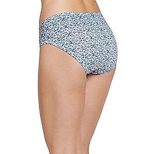 Jockey Women's Underwear Elance Bikini - 3 Pack, Mint Petal/Nordic Blue/Medallion Bloom, 4