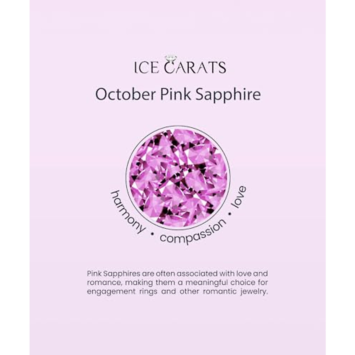 IceCarats 14K Yellow Gold Checkerboard Created Pink Sapphire Diamond Ring October Birthstone Jewelry Size 7