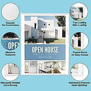 Dunwell Clear Plastic Project Sleeves (6 Pack), 8.5x11" Letter Size, Clear File Folders, L-Type Clear Document Folder, Transparent Folder, See Through Project Sleeves, Acid-Free Poly, Archival Quality