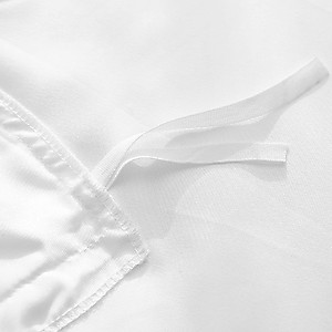 SDIII 3PCS White Queen Duvet Cover Set, 1 Duvet Cover and 2 Pillowcases, Washed Microfiber, White Duvet Cover Queen Size with Zipper and Corner Ties