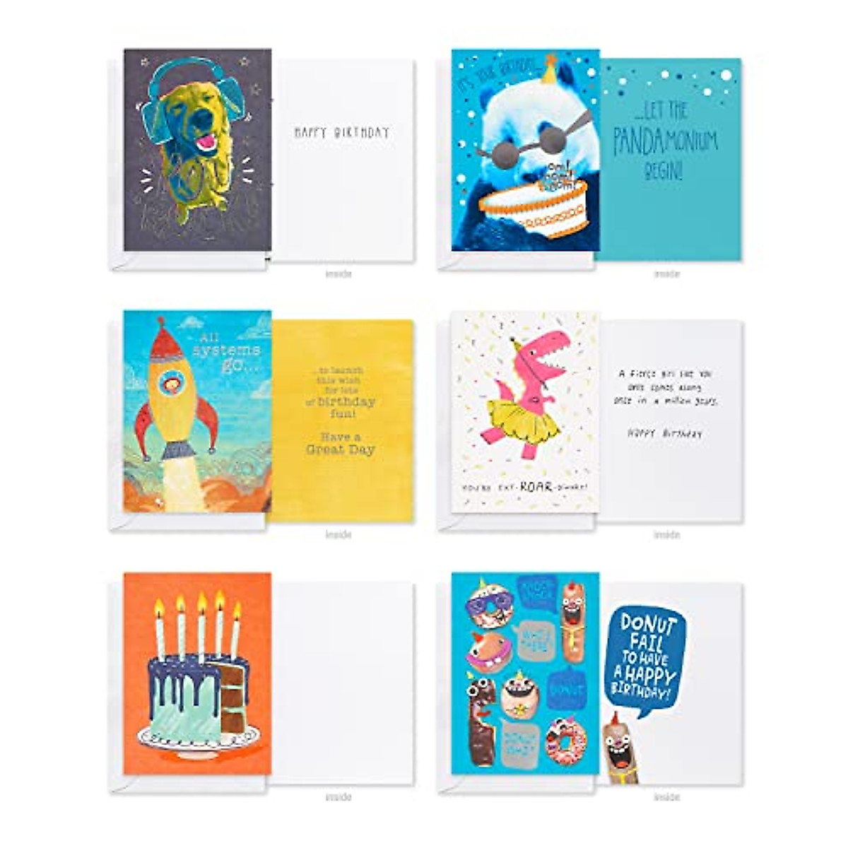 American Greetings Deluxe Kids Birthday Card Assortment, Bright and Cheerful Designs (40-Count)