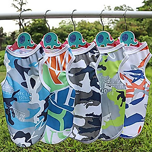 Printed Pet Shirt Summer Pet T Shirt Cool Puppy Shirts Dog T-Shirts Soft Breathable Dog Shirt for Small Medium Dogs Cats Girl Boy Puppy Clothes Summer Pet Outfits Dog Clothes Pet Vest Blue M