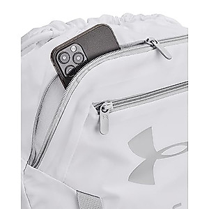 Under Armour Unisex-Adult Undeniable Sackpack, (100) White/Halo Gray/Halo Gray, One Size Fits Most