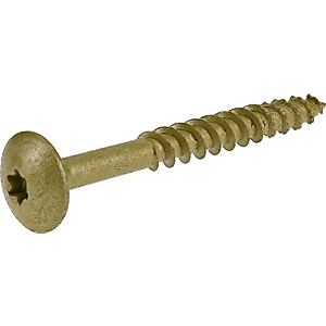 Power Pro 47874 Lag Screws, 5/16" x 2-1/2", Star Drive Construction Lag Screws, Rust Resistant, Ceramic Coated Bronze, 5lb Tub, 175 pcs