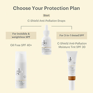 Glo Skin Beauty Oil Free SPF 40+ Hyaluronic Acid Infused All Mineral Sunscreen - Protect Against Sun Damage & Aging Environmental Skin Stressors - Weightless, Invisible Finish