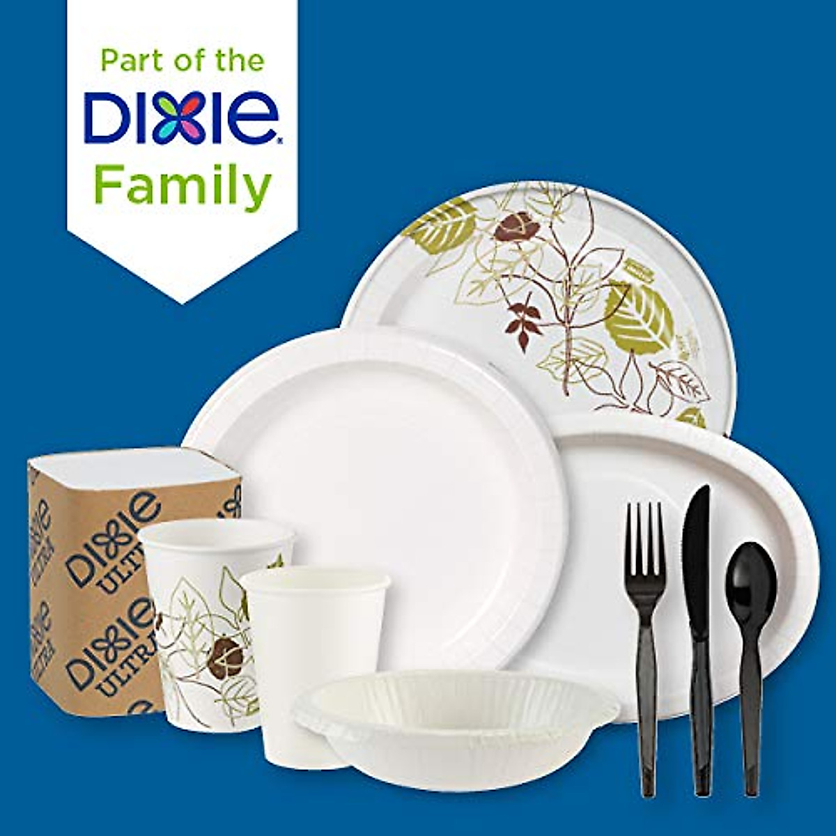 Dixie Ultra 6" Heavy-Weight Paper Plates by GP PRO (Georgia-Pacific), White, SXP6W, 1,000 Count (250 Plates Per Pack, 4 Packs Per Case)