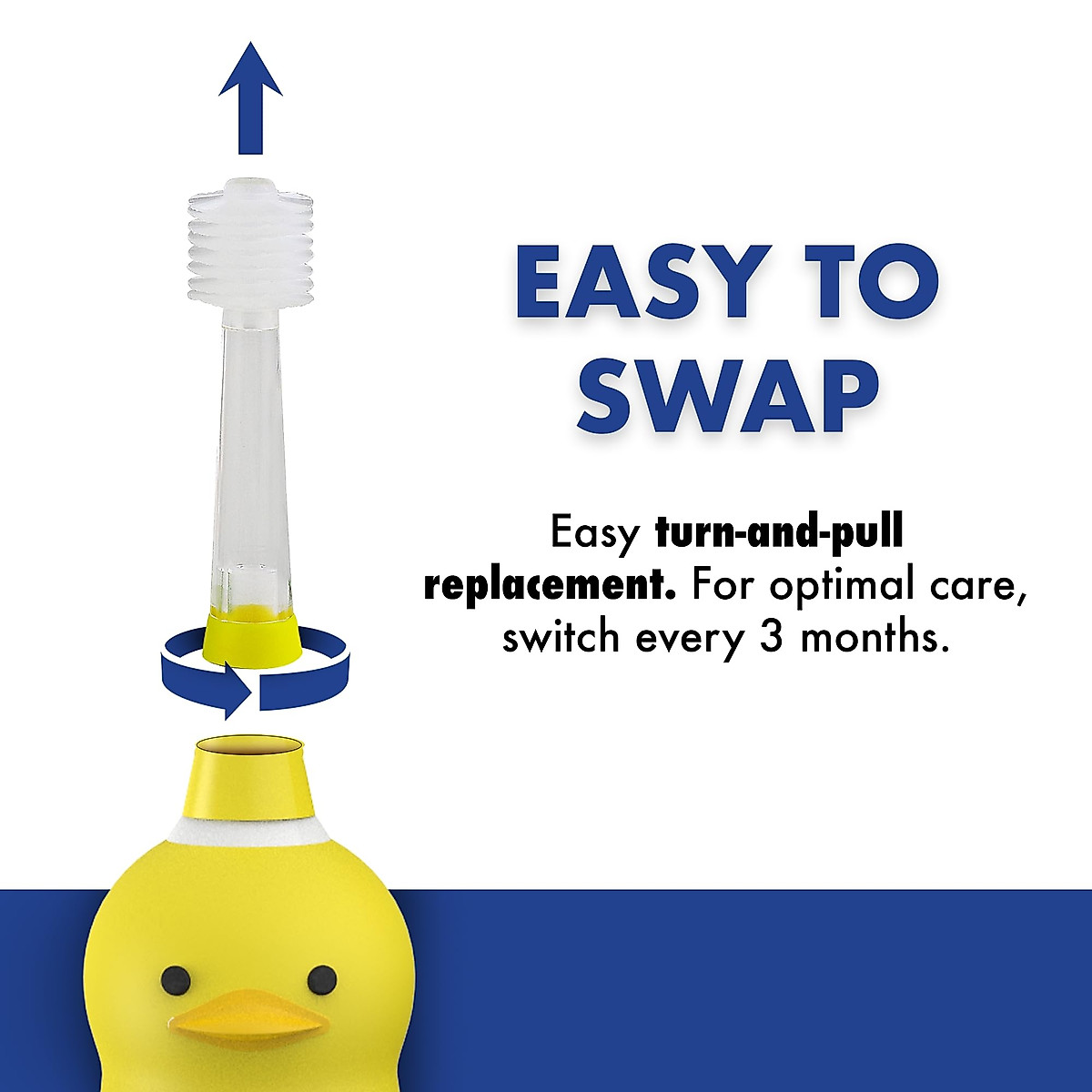 Brilliant Oral Care Kids Sonic Toothbrush Ultra Soft Replacement Heads, for Children Ages 3+, Yellow, 2 Pack