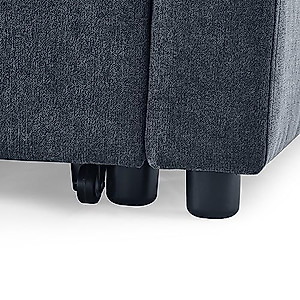 ERYE 3-in-1 Loveseat Futon Sofa Convertible Twin Bed,Love Seat W/Pull Out Sleeper Couch Bed & Reclining Backrest for RV Office Small Space Living Room Furniture Sets