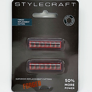StyleCraft Replacement Set of 2 Red Forged Cutters for Absolute Zero Shaver