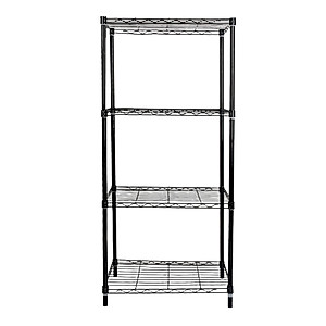 GIA Home Series 4 Tier Wire Shelving Unit Standing Storage Metal Shelves for Kitchen&Bathroom,Set of 1,Black