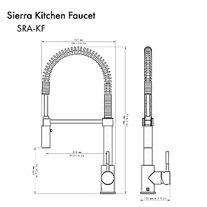 ZLINE Autograph Edition Sierra Kitchen Faucet in Champagne Bronze (SRA-KF-CB)