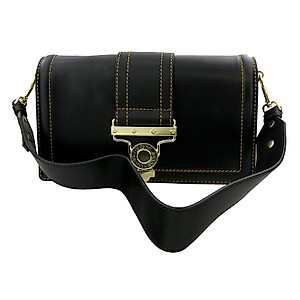 Versace Jeans Couture Black Black Buckle Crossbody Bag for Womens