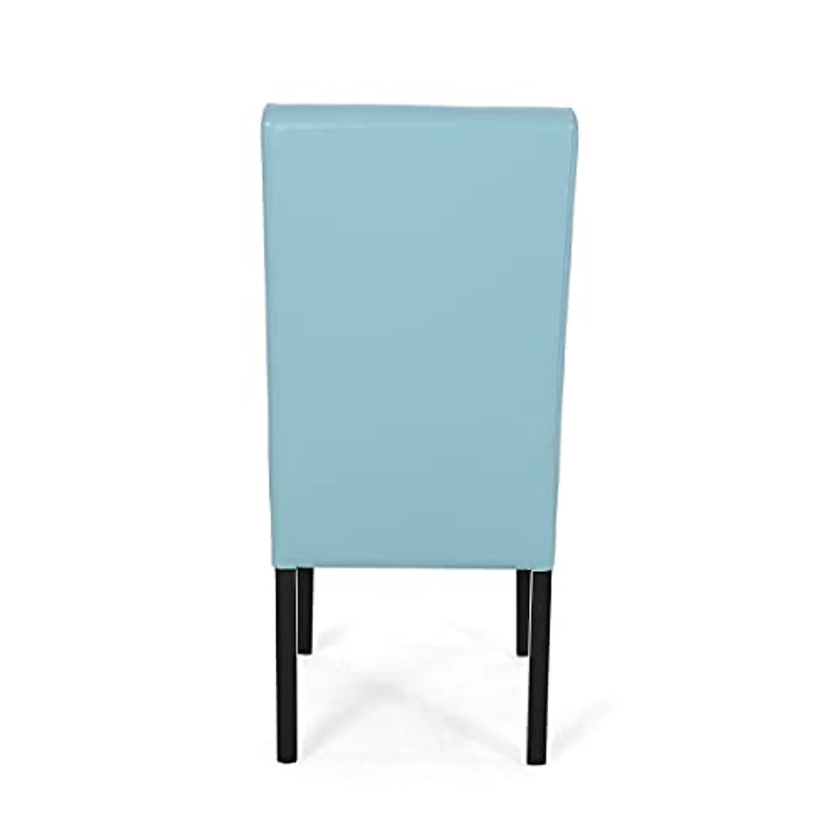 Christopher Knight Home Pertica T-Stitch Leather Dining Chairs, 2-Pcs Set, Teal Blue
