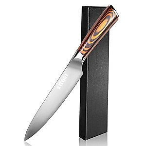 Kitory Paring Knife 5 inch, Kitchen Utility Knife, Stainless Steel Blade Ergonomic Pakkawood Handle, Fruit and Vegetable Paring Cutting Chopping Carving Knives for Home&Restaurant, 2023 Gifts