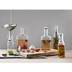 Bormioli Rocco Fiaschetta Glass 8.5 Ounce Pocket Flask, Set of 4