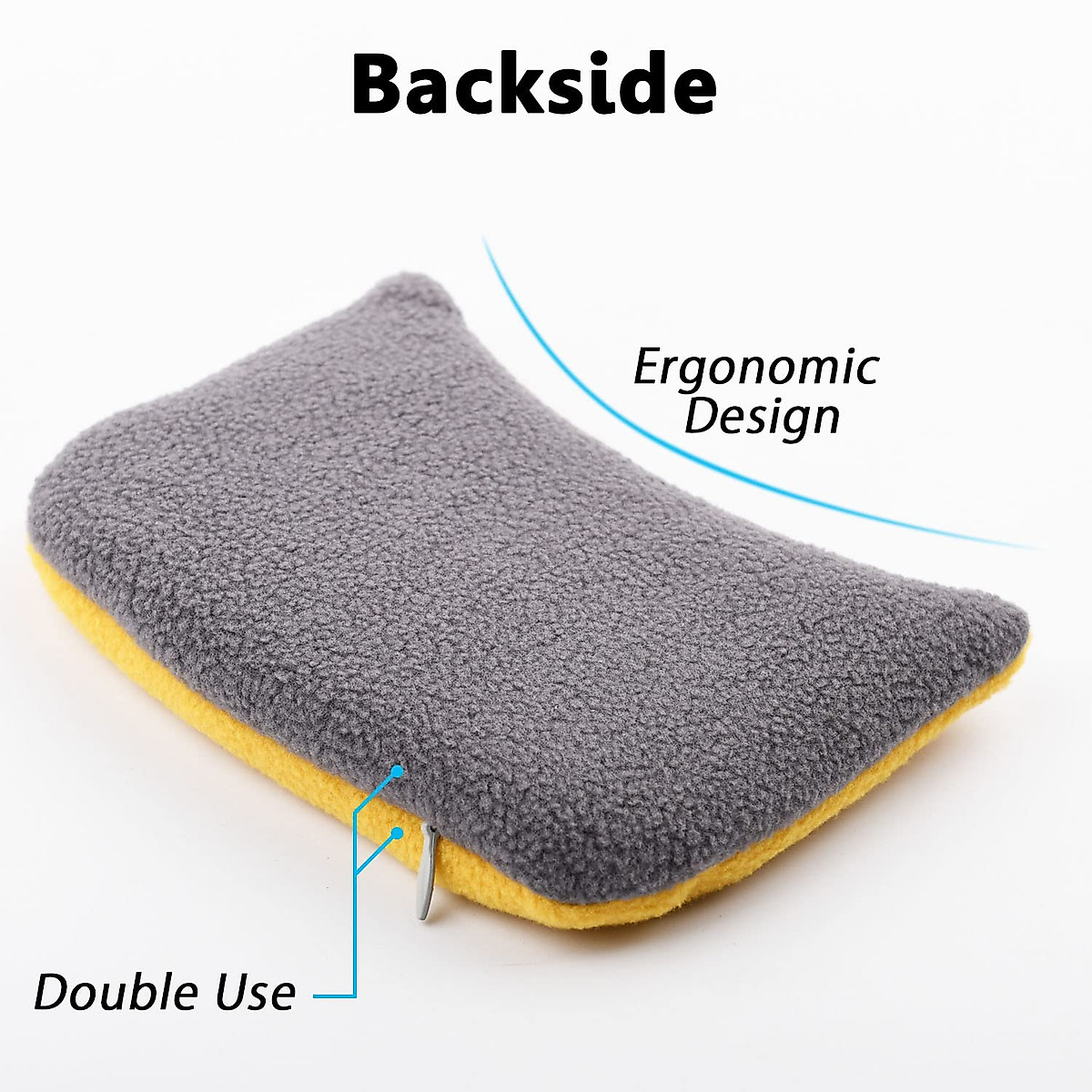 Large Mouse Wrist Rest Bean Bag, Ergonomic Mouse Support Pad Filled Ergo Beads for Computer, Laptop, PC Gaming, Yellow