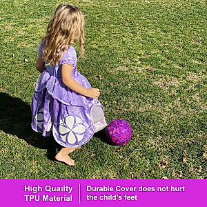 PP PICADOR Kids Soccer Ball, Sparkling Soccer Ball Birthday Toys Ball for Kids, Toddlers, Children, Boys, Girls, School, Kindergarten, Student, Baby (Purple)