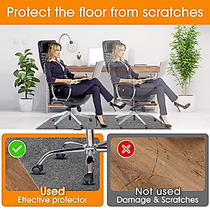 Brinman Chair Mat for Hardwood Floor,36"x48" Desk Chair Mat,Non-Slip Office Chair Mat, Computer Gaming Floor Mat for Rolling Chair, Under Desk Rug Floor Protector,Easy Clean & Flat Without Curling