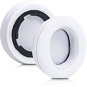 Ear Pads Compatible with WaveSound 3 Headphones, Protein Leather/Memory Foam Ear Cushions (White)
