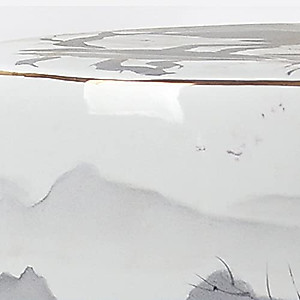 XARONF Hand-Painted Landscape Ceramic Drum Stool, Cylindrical Classical Dressing Stool, Creative Retro Entry Footstool. (Size : C)