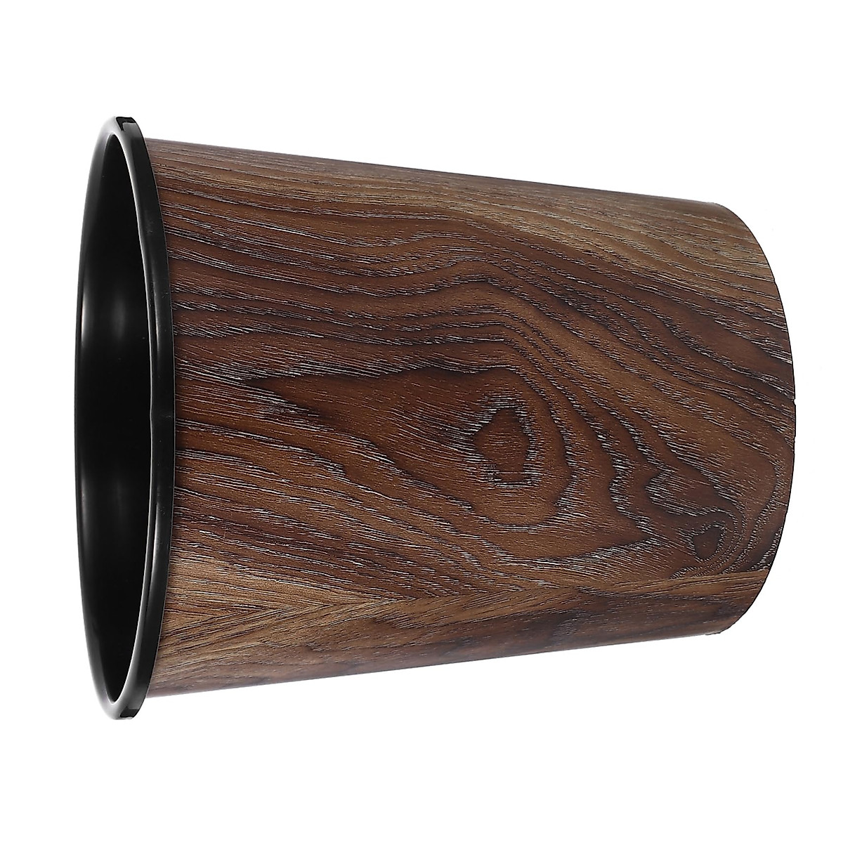 LALAFINA Retro Imitation Wood Grain Trash Can Wooden Trash Can Bamboo Wastebasket Hotel Trash Can Kitchen Bin Slim Recycle Can Compost Bin Garbage Can Office High Capacity Plastic Trash Bin