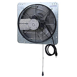 Iliving ILG8SF16V-T Wall-Mount Shutter Exhaust Fan, 16" - Variable Speed, Silver