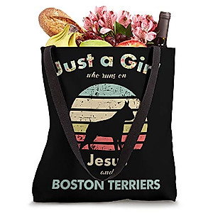 Just A Girl Who Runs on Jesus and Boston Terriers Tote Bag