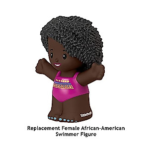 Replacement Part for Fisher-Price Little People Playset - Replacement Female African-American Swimmer Figure ~ Inspired by Barbie You Can Be Anything