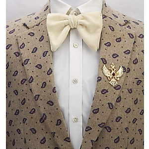 Knighthood Brooch Suit Pin Double Headed Eagle With Winged Stone Detailing Lapel Pin Badge Coat Suit Jacket Wedding Gift Party Shirt Collar Lapel Pin Accessories for Men Women