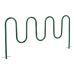 Global Industrial Wave Bike Rack, Green, Below Ground Mount, 9-Bike