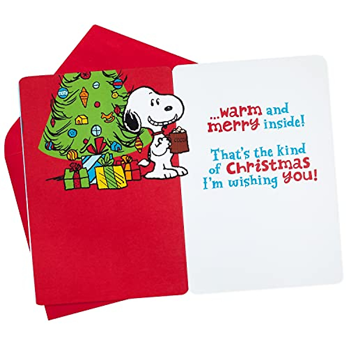 Hallmark Peanuts Christmas Card (Snoopy Ice Skating)