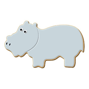 Foose Hippo Cookie Cutter 4 Inch –Tin Plated Steel Cookie Cutters – Hippo Cookie Mold
