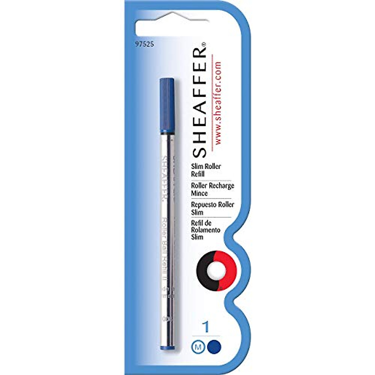 Sheaffer Slim Rollerball Refill - Blue Medium - Blister Card