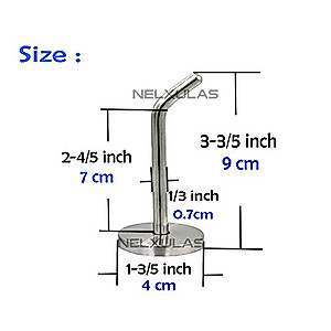 NELXULAS Brushed Stainless Steel Single Heavy Duty Long Nose Wall Mount Hook, Fit for Kitchen,Bedroom,Living Room, Bathroom,Closets,Set of 4 in Pack (4)