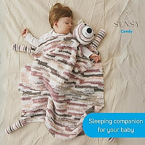 Sensy Candy Yarn, 3.5 oz, 251 Yards, Multicolor Craft Yarn for Crocheting and Knitting, Gauge 3 Light (5845)