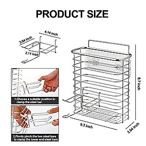 Hair Tool Organizer - Hair Accessories Organizer, Hair Dryer Holder, 304 Stainless Steel Bathroom Blow Dryer Holder for Hair Dryer, Straightener, Flat Iron, Curling Wand - Wall Mount No Drilling