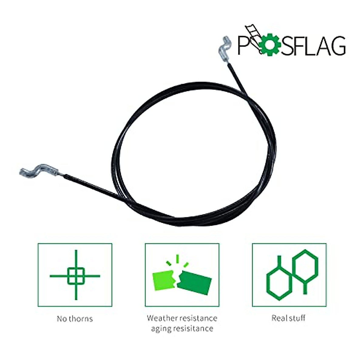 POSFLAG 762259MA Auger Drive Cable with F6RTC Spark Plug Replaces Murray 762259, 1501124MA for Murray 7524ES, 824LD, BL924R, CL61750R, HN421, ML61900R, MN421, PM40, PSB210, SN421, ST661BS Snowthrowers