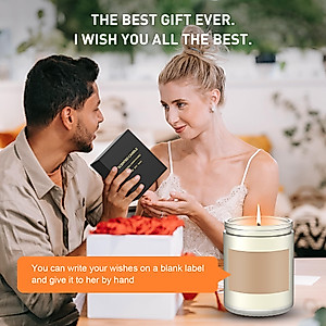 Ohcans Scented Candle Strong Balsam Jar Candles for Large Room Natural Soy Non Toxic Candles Aromatherapy Vanilla Scented Candle for Birthday Gift for Mom Dad