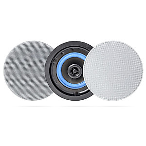 Herdio 4 Inches Flush Mount 2 Way Full Range in Wall Bluetooth Ceiling Speakers,Perfect for Humid Indoor Outdoor Placement Bath, Kitchen,Bedroom,Covered Porches A Pair