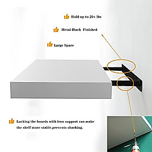 White 36" Floating Wall Mounted Shelves 2 Pack,12 Inch Deep Wide Panel Display Ledge Shelf,35.43" L x 11.81" D x 2" T